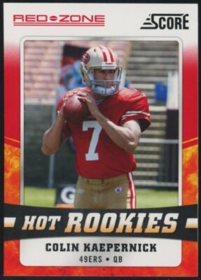 2011 Score Colin Kaepernick Rookie Red Zone Parallel Hot Rookies 49ers ...
