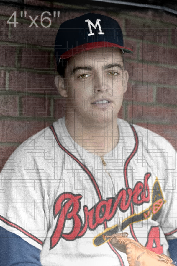 Hank Fischer - 1962 Milwaukee baseball - choose a style - colorized ...