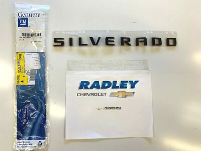 NEW OEM GM 14-19 Silverado Redline GM Red & Black Silverado Emblem ...