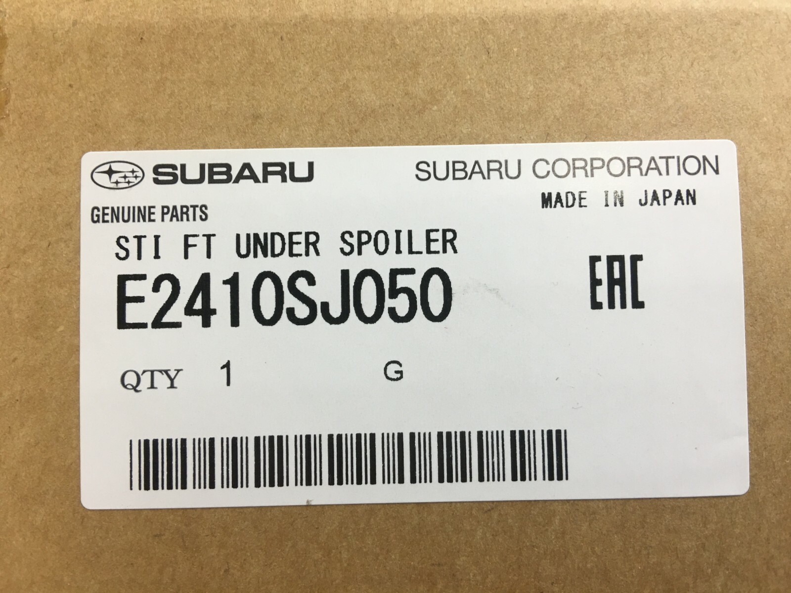 Subaru Forester 2019 2020 Front STi Under Spoiler Lip E2410SJ050 New ...