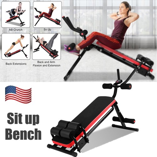 Foldable Sit up Bench Crunch Board Abdominal Fitness Home Gym Exercise ...