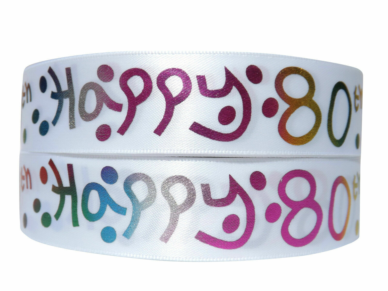 Happy Birthday Cake Ribbon for 16th 18th 21st 40th 50th 60th 70th 80th ...