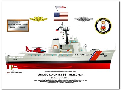 USCGC Dauntless WMEC 624, a USCG Reliance Class Medium Endurance Cutter ...