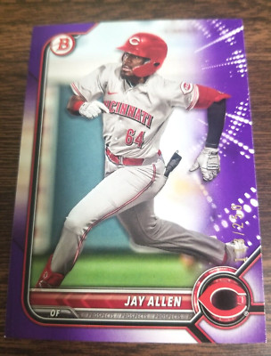 JAY ALLEN 2022 BOWMAN DRAFT CARD BD-192 CINCINNATI REDS (PURPLE ROOKIE ...