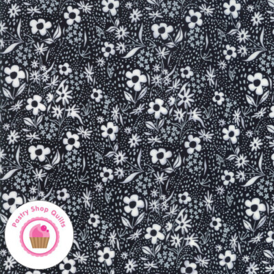 Moda FARM CHARM 48295 12 Black Floral GINGIBER Quilt Fabric | eBay