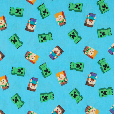 Minecraft Fabric FQ Fat Quarter - 100% Cotton | eBay