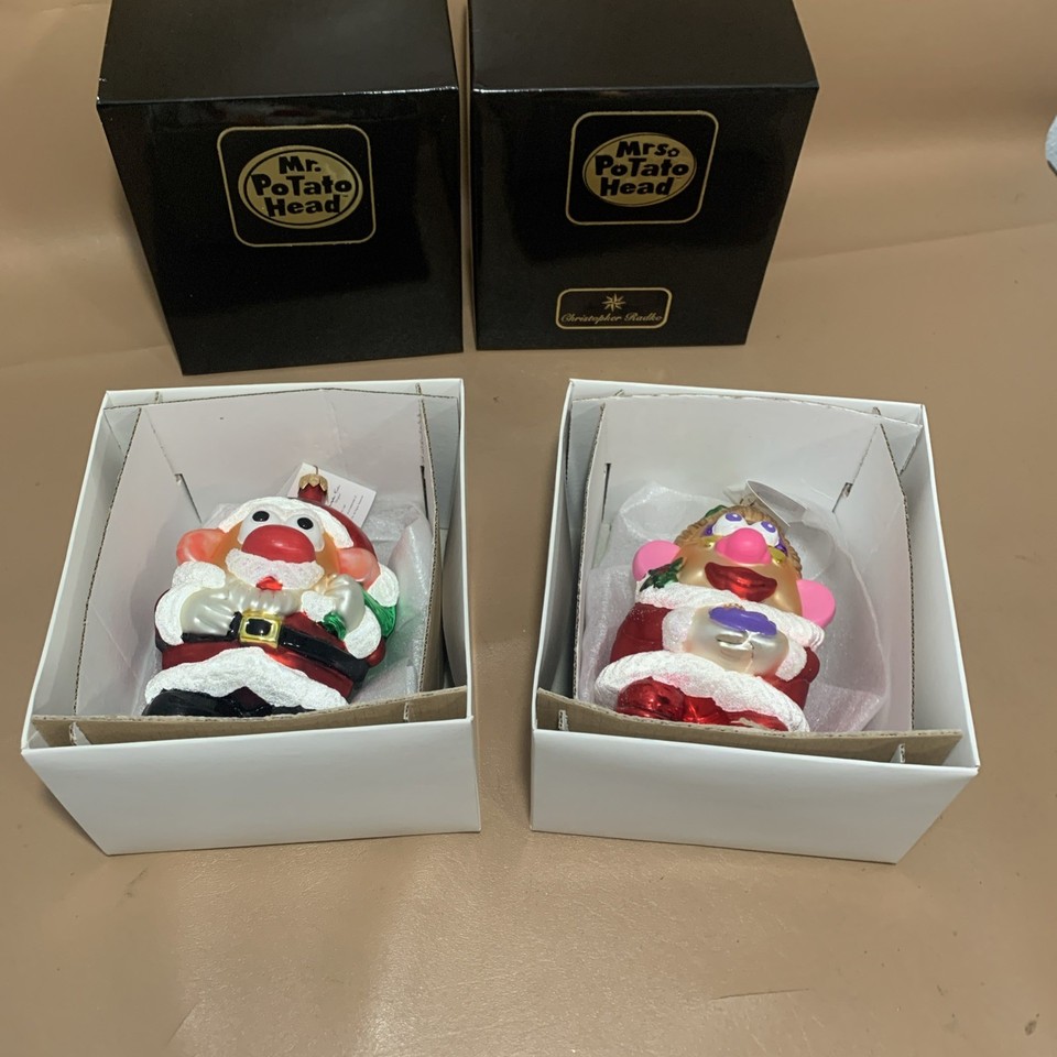1997 Christopher Radko 6" Mr. and Mrs. Potato Head Ornament In Original ...
