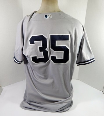 2021 New York Yankees Clay Holmes #35 Game Issued Pos Used Grey Jersey ...
