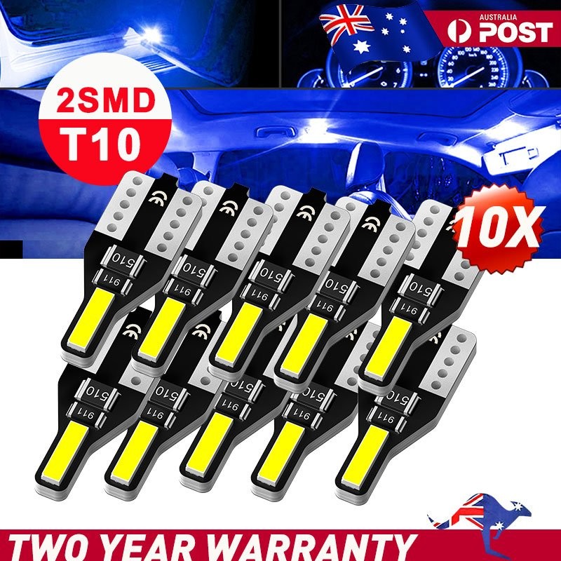 10X AUXITO T10 W5W 194 168 Car Interior Wedge LED Map Dome Bulb Glove ...