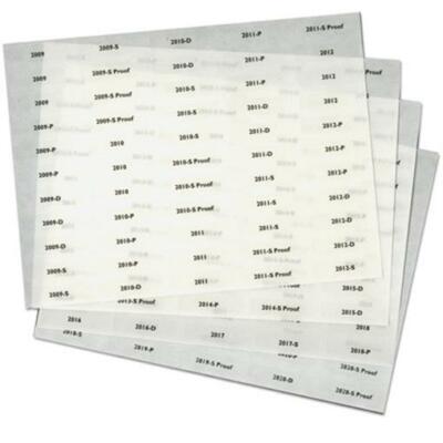 Littleton Coin Folder Date Labels 2009-2020 220 Adhesive Stickers X926A ...