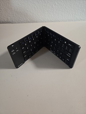 Brookstone Keyboard Bluetooth Wireless Folding Black Apple Samsung ...