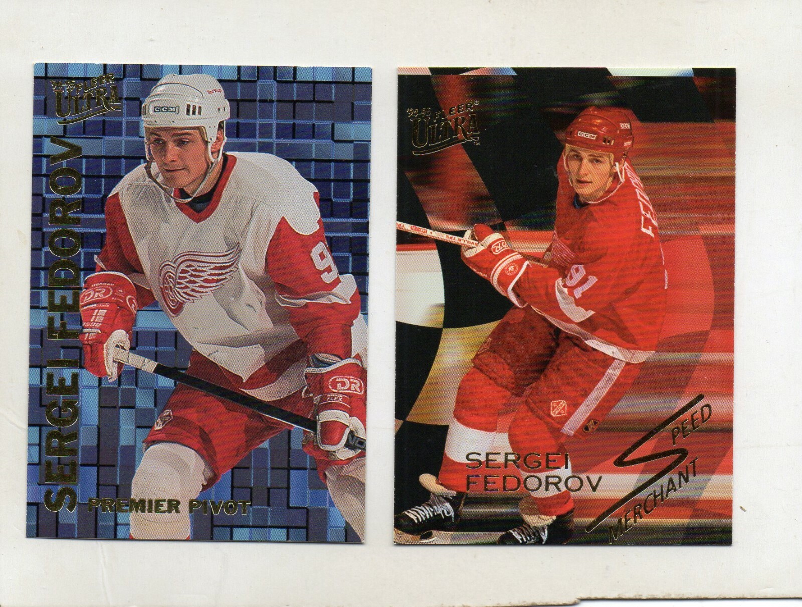 2-sergei fedorov card detroit red wings 1994/95 ultra speed merchant 3 ...