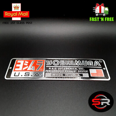 YOSHIMURA JAPAN 3D HEATPROOF EXHAUST BADGE STICKER GRAPHIC DECAL METAL ...