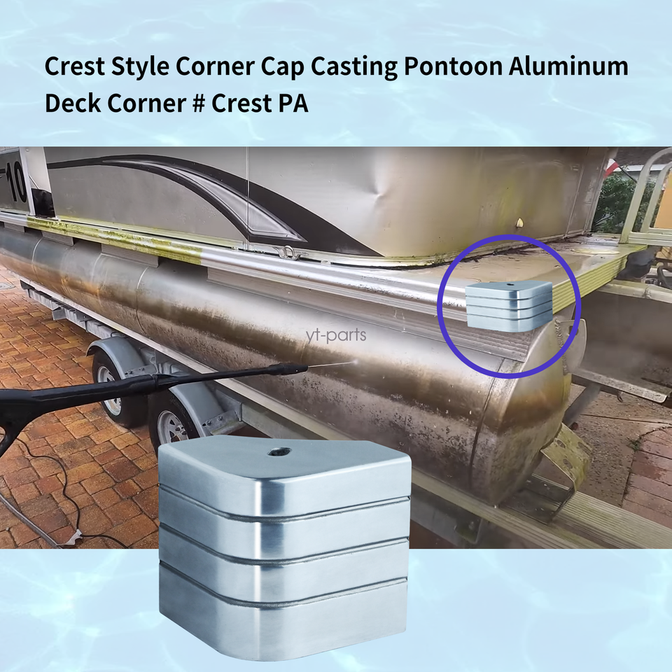 Crest Style Corner Cap Casting Pontoon Aluminum Deck Corner # Crest PA ...
