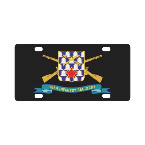 License Plate - Army - 16th Infantry Regiment - DUI w Br - Ribbon X 300 ...