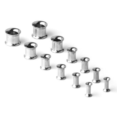 12pcs Surgical Steel Screw Tunnel Gauge Ear Expander Stretching Kit ...