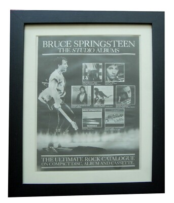 BRUCE SPRINGSTEEN+Studio Albums+POSTER+AD+ORIGINAL 1986+FRAMED+FAST ...