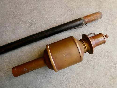ACCESSOIRE SAPEURS POMPIERS XIX e TORCHE D'ALLUMAGE CONTRE FEU ( casque ...