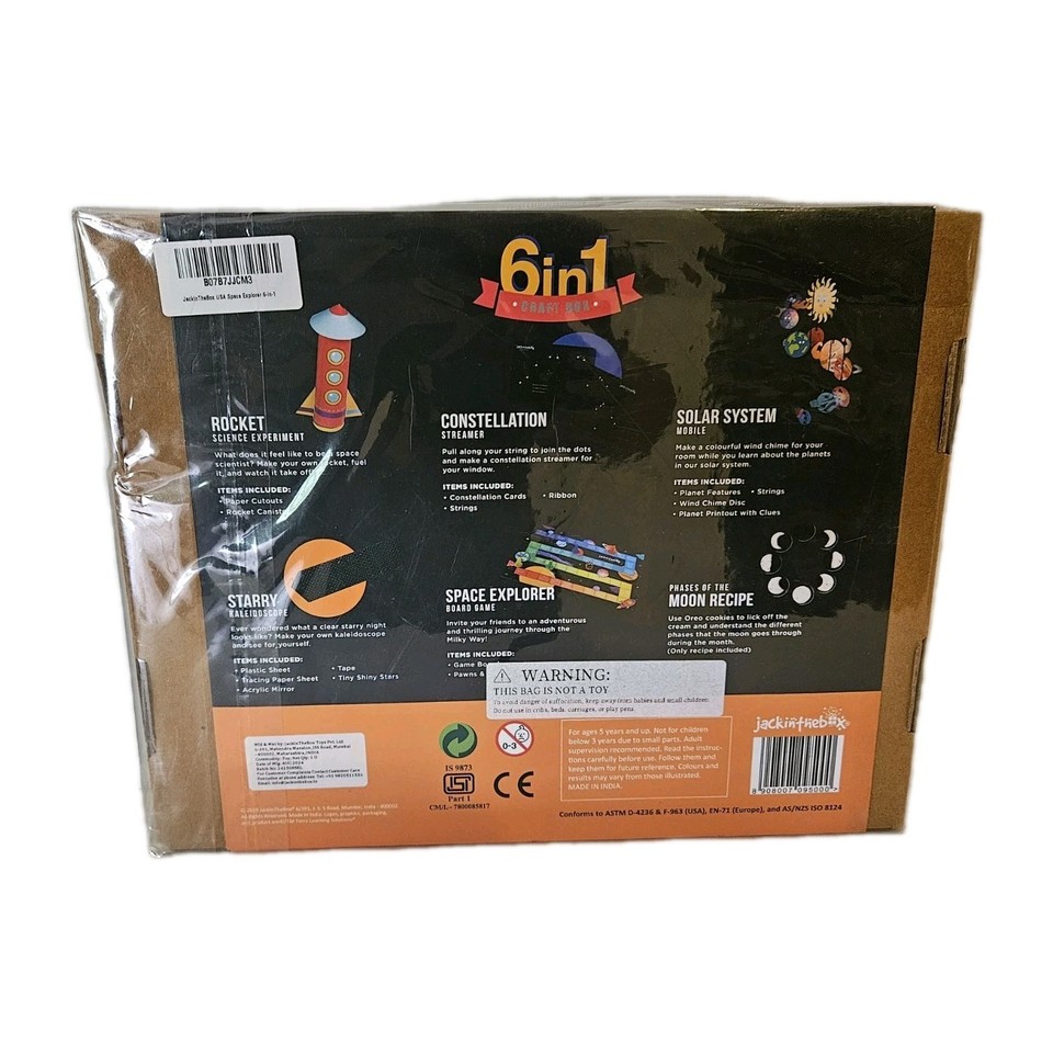 Space Explorer CRAFT KIT - Jack in The Box 6-in-1, New Sealed Game DIY ...