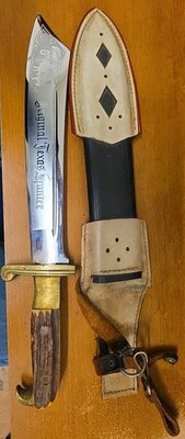 Vintage Germany Made Original Texas Hunter Dagger Eagle Antler Stag ...