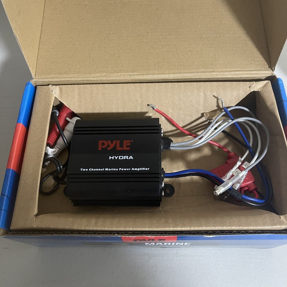 Pyle 2-Channel Marine Amplifier Receiver Waterproof Audio 400 Watt ...