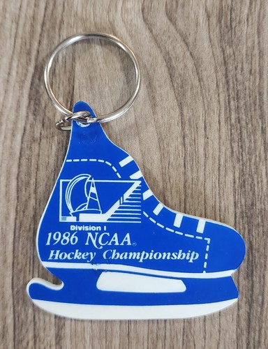 Vintage 1986 NCAA Hockey Championship Keychain Key Ring | eBay