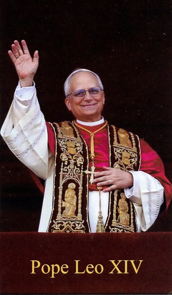 Pope Leo XIV - Prayer for the Pope - Paperstock Holy Card 567B | eBay