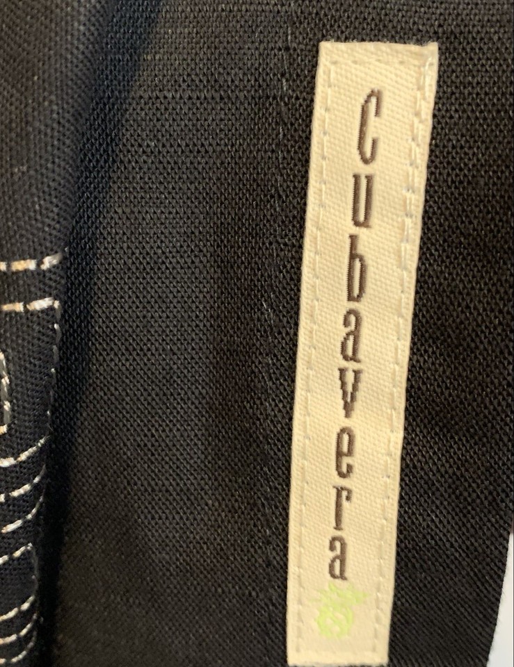 Cubavera Black Long Sleeve Shirt Men's Size M Button Up Embroider ...