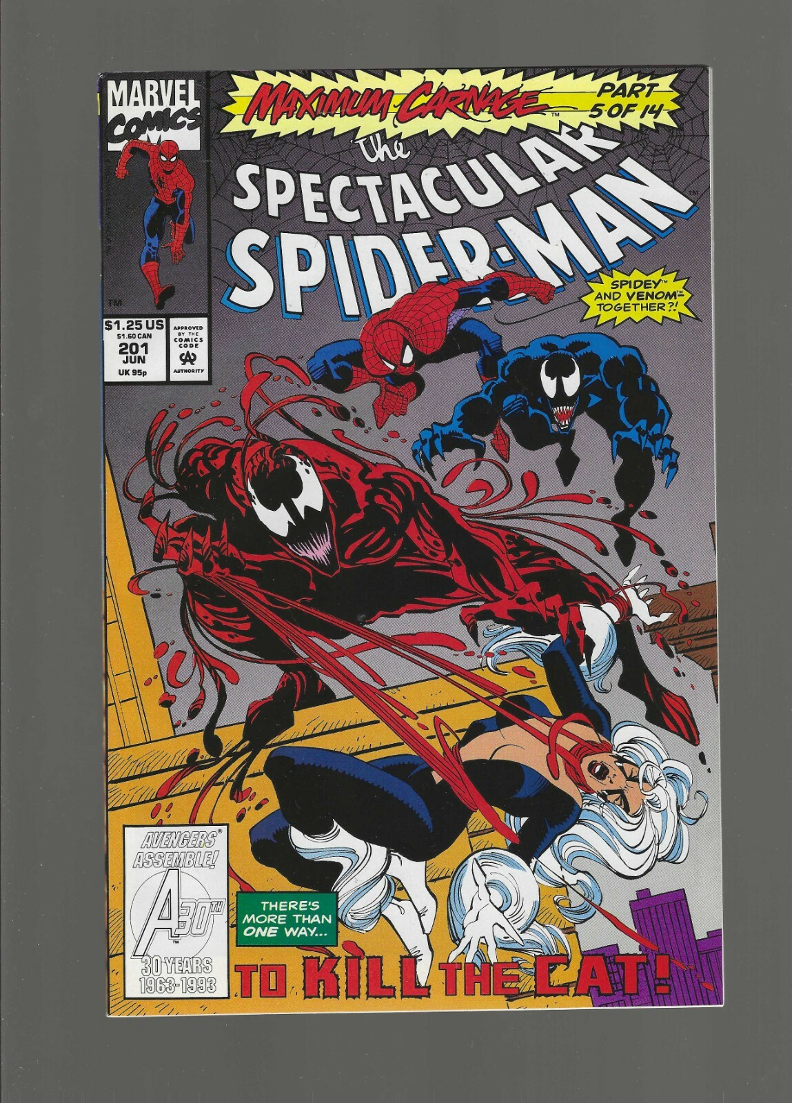 Spectacular Spider-Man #201 (Marvel,1993) Mint 9.6, Maximum Carnage ...