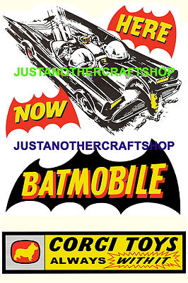 Corgi 267 Batman Batmobile A4 Size Poster Advert Shop Sign Leaflet 1966 ...