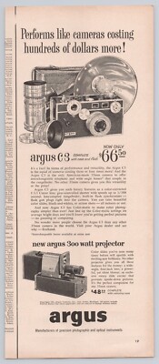 1954 Argus C3 35mm Camera With Case & Flash Only $66.50 VINTAGE PRINT ...