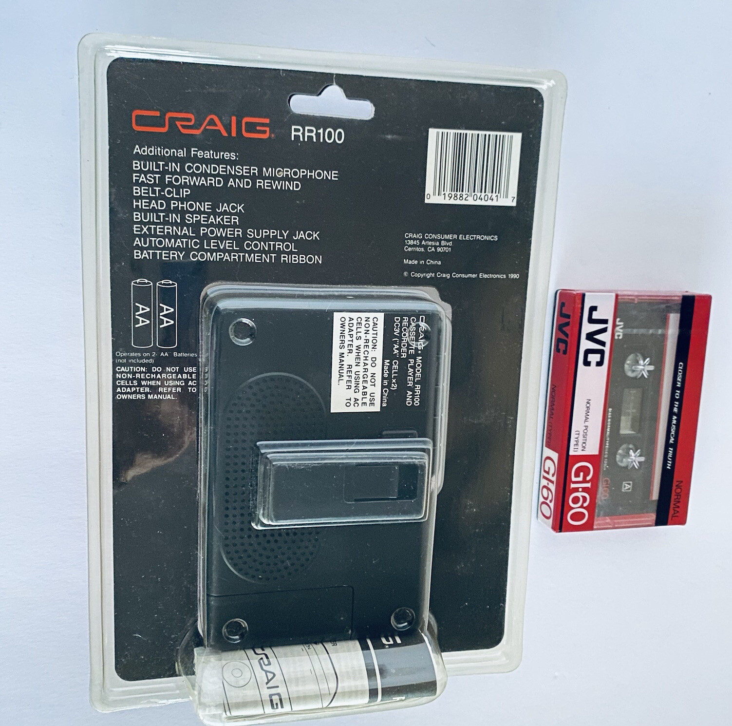 NEW Craig Cassette Player Recorder 1990 RR100 handheld Vintage NIB w ...