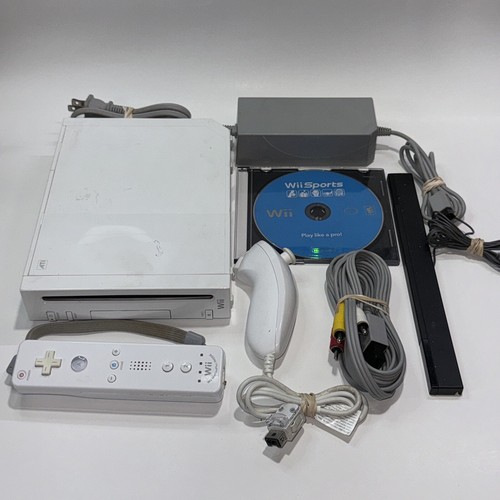 Nintendo Wii Console Gamecube Compatible W/ Controller Wii Sports ...