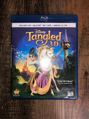 Walt Disney's: Tangled (Blu-ray/DVD, 2011, 4-Disc Set, 2D/3D) Flynn ...