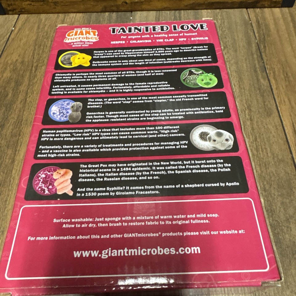 Drew Olivers Giant Microbes Tainted Love Clip On STD Plush Herpes ...