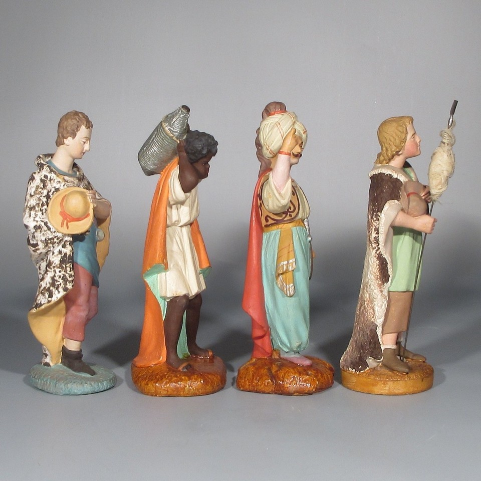 Antique Large French Church Santons Figurines, Christmas Nativity Set ...