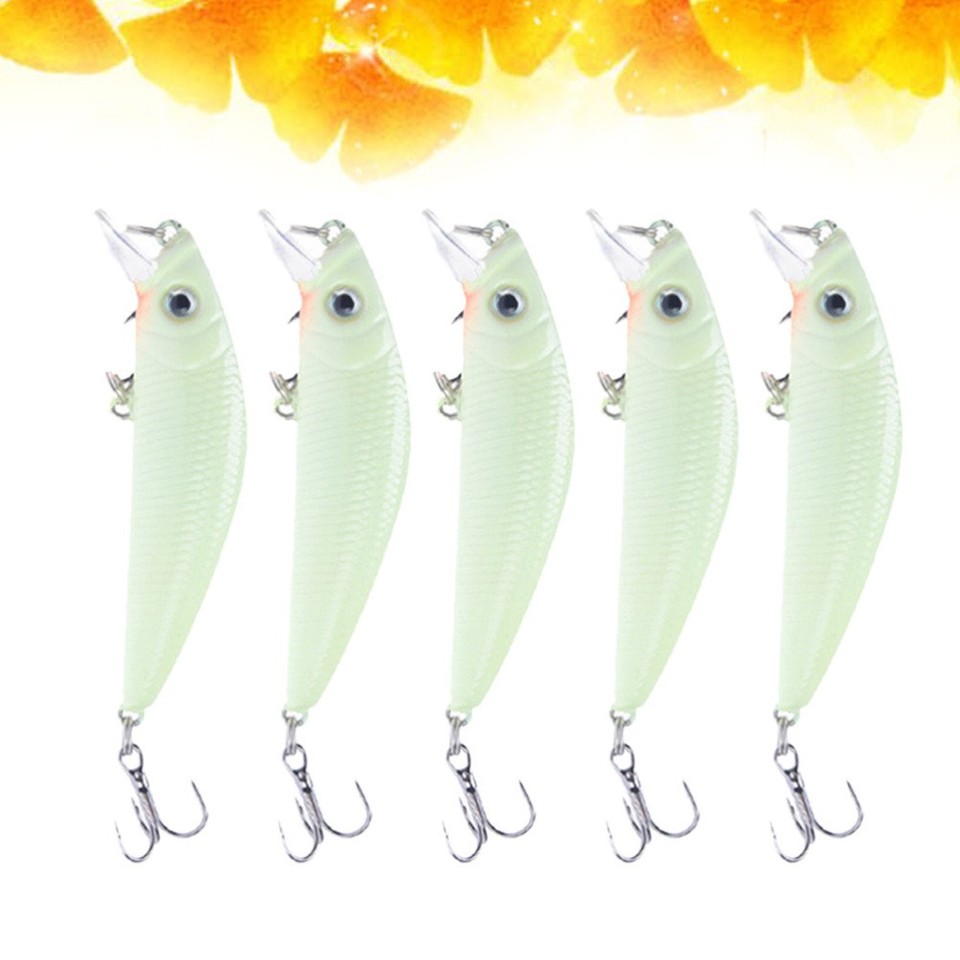 5 Pcs Night Fishing Bait Glow The Dark Lure Luminous Lures Child ...