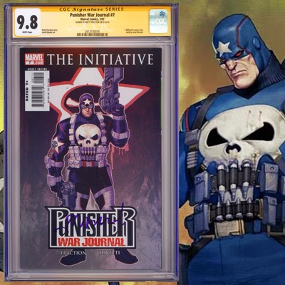 CGC 9.8 SS Punisher War Journal #7 signed by Matt Fraction 2007 Captain ...