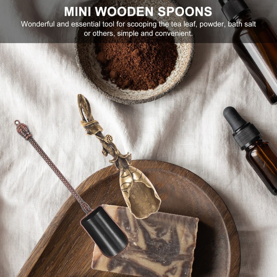 Copper Lotus Mini Tea Scoop Spatula Tea Accessories for Kitchen Use ...