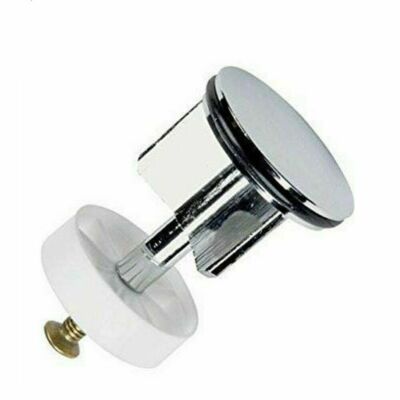 POP UP WASTE BASIN SINK PUSH BUTTON 40MM PLUG SLOTTED CHROME PLATED ...
