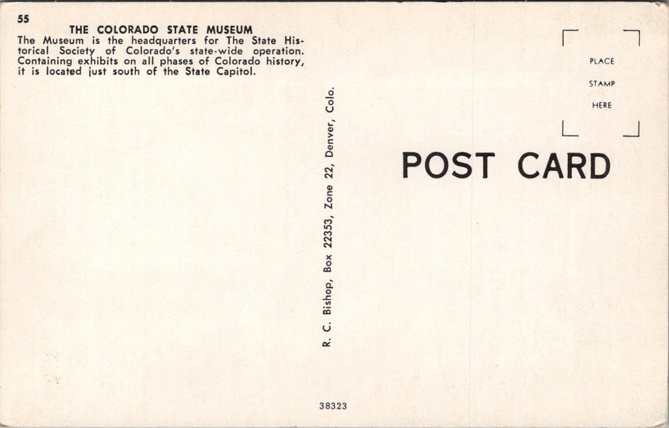 Vintage The Colorado State Museum Colorado Postcard F138 | eBay
