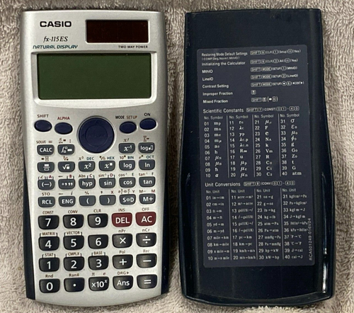 Casio fx-115ES Scientific Calculator w/Cover and fully Tested | eBay