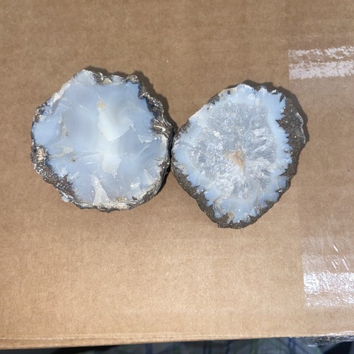 Geode Rock Crystal Baby Blue Set of 2 | eBay