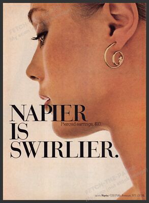 Napier Jewelry with Swirlier 1970s Print Advertisement 1979 | eBay