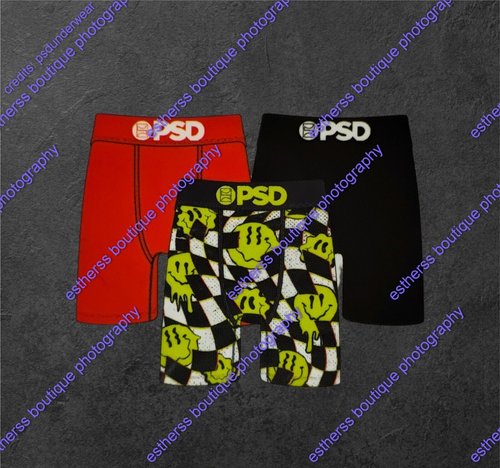 🔥Men's PSD 3pack Underwear Boxer Brief🔥Warped Smile Check | eBay