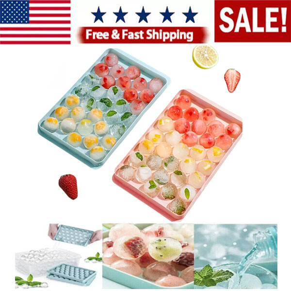 DIY Round Ice Cube Ball Maker PP Tray Silicone Sphere Mold Bar Whiskey Cocktails | eBay