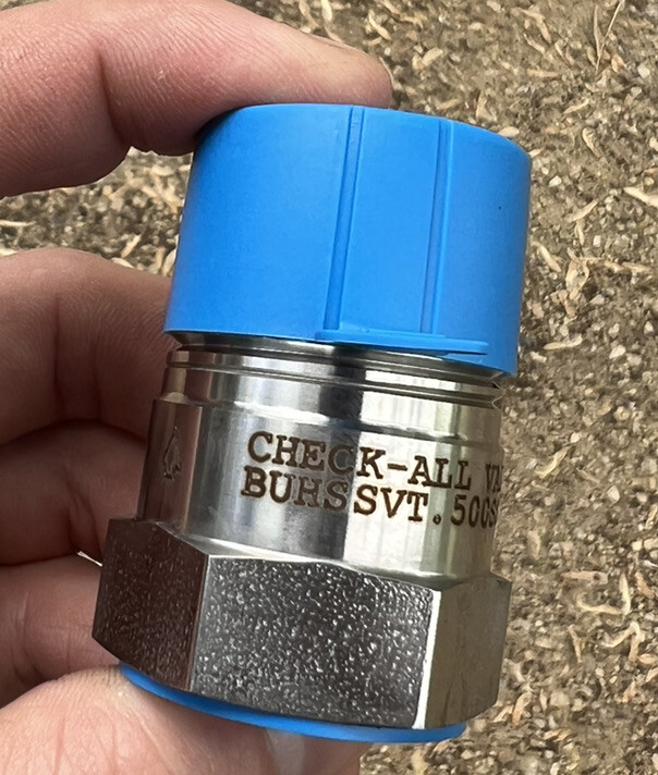 Check-All Stainless Steel Bushing Check Valve 1x3/4” NPT, BUHSSVT.500SS ...