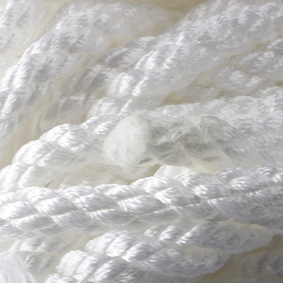 1/2"x100' Twisted 3 Strand Nylon Anchor Rope Boat w/Thimble Rigging ...