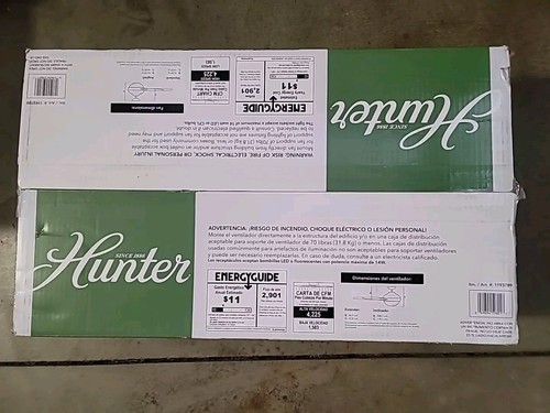 HUNTER 59601 AVIA II 52" LED CEILING FAN WITH LIGHT, REMOTE CONTROL ...