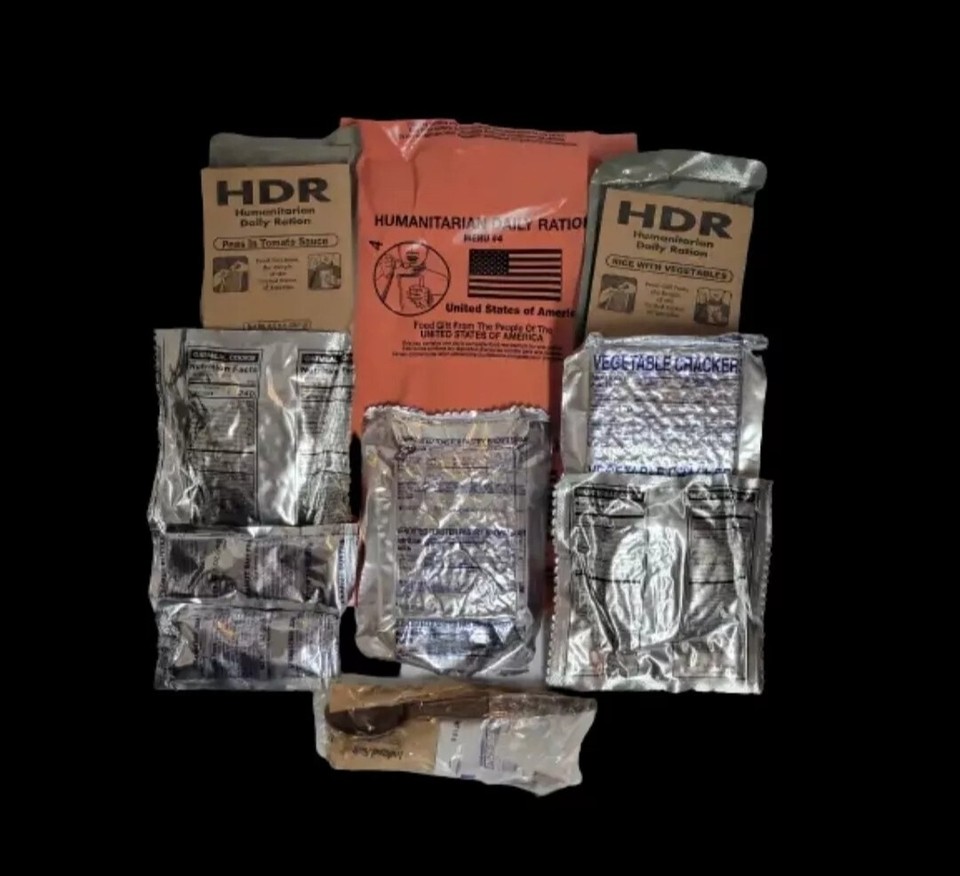 Case MRE Meals Humanitarian Daily Ration Ready To Eat 10 Day Supply for ...